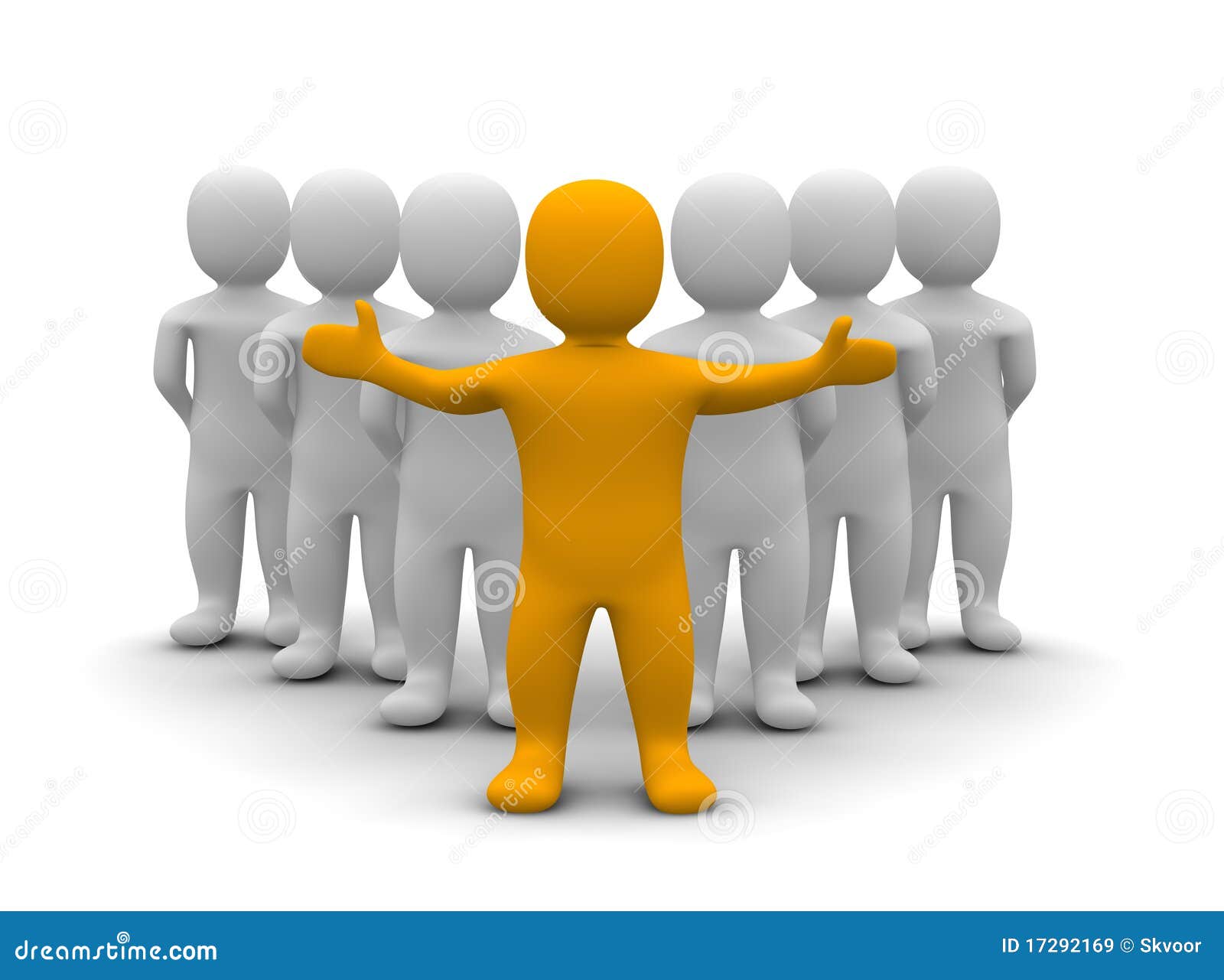 Leider en zijn team stock illustratie. Illustration of mens - 17292169