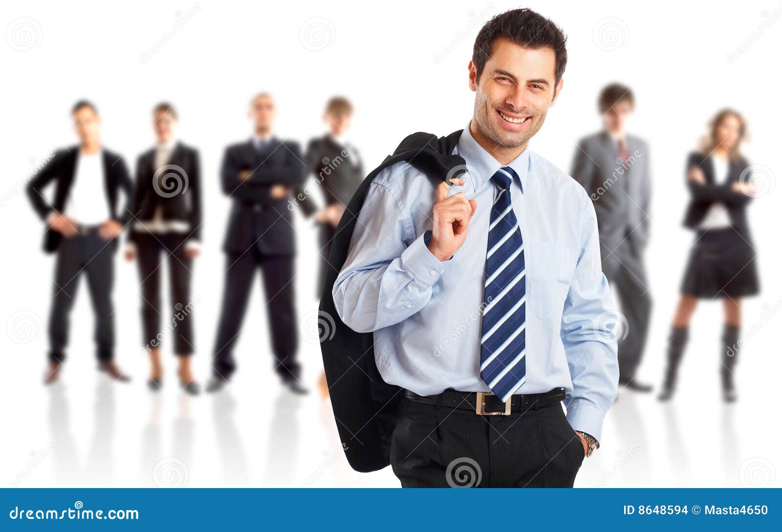 Leider en zijn team stock foto. Image of bureau, kaukasisch - 8648594