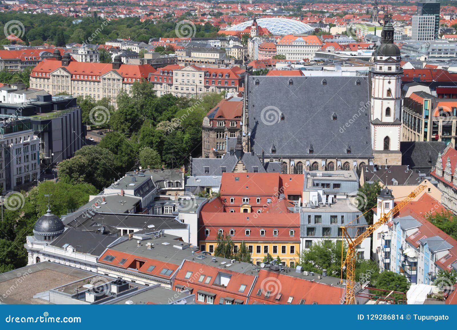 Leipzig stockfoto. Bild von horizont, gebäude, kirche - 129286814