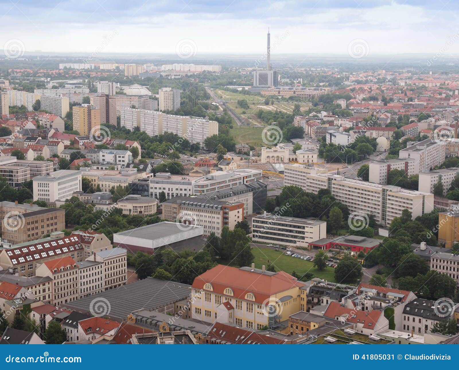 Leipzig aerial view stock image. Image of europe, lipsia - 41805031