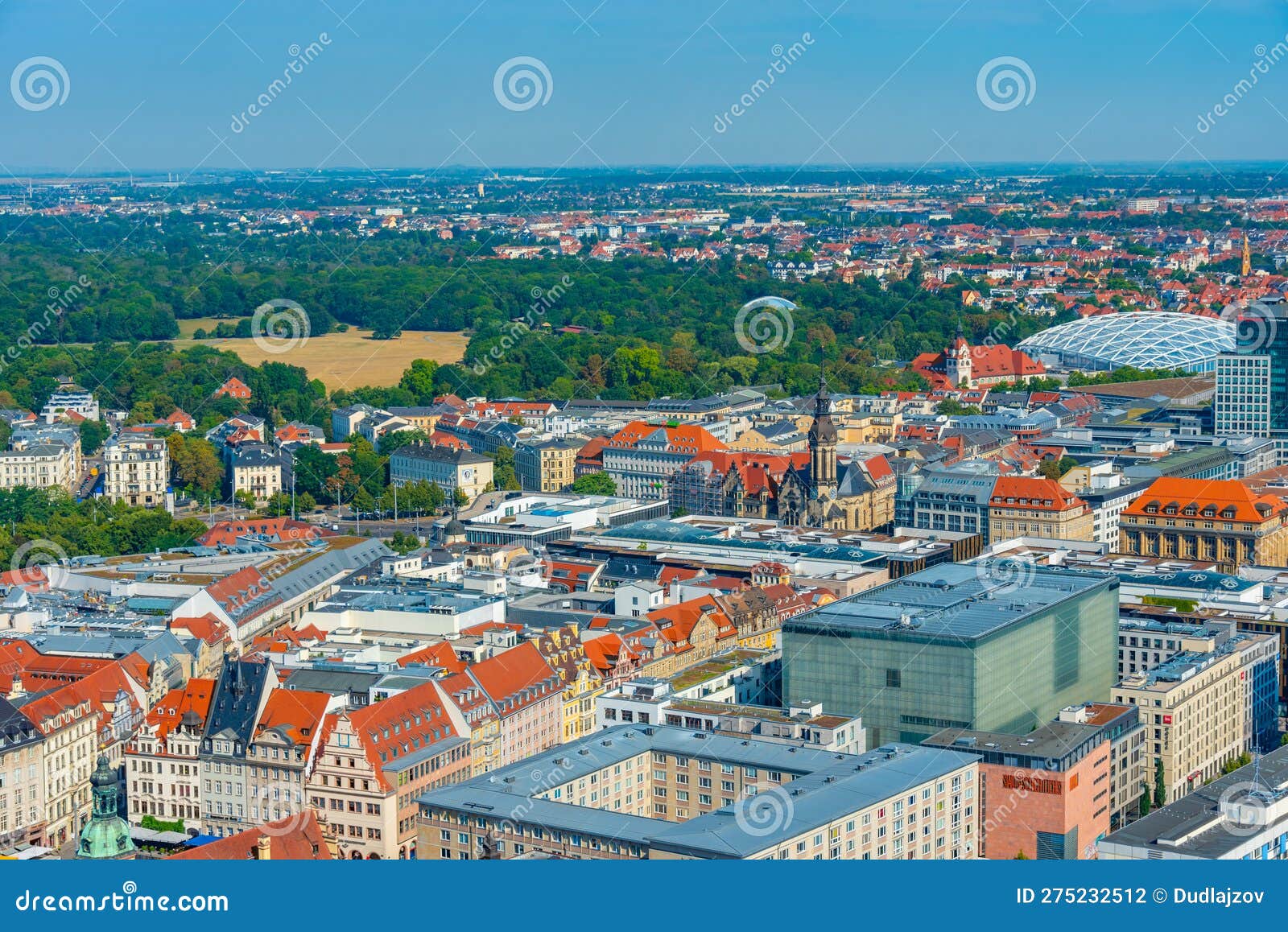 Leipzig, Germany, August 9, 2022: Aerial View of a Residential D ...