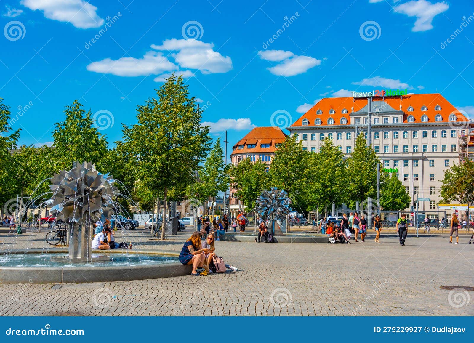 Leipzig, Germany, August 8, 2022: Richard Wagner Square in Germa ...