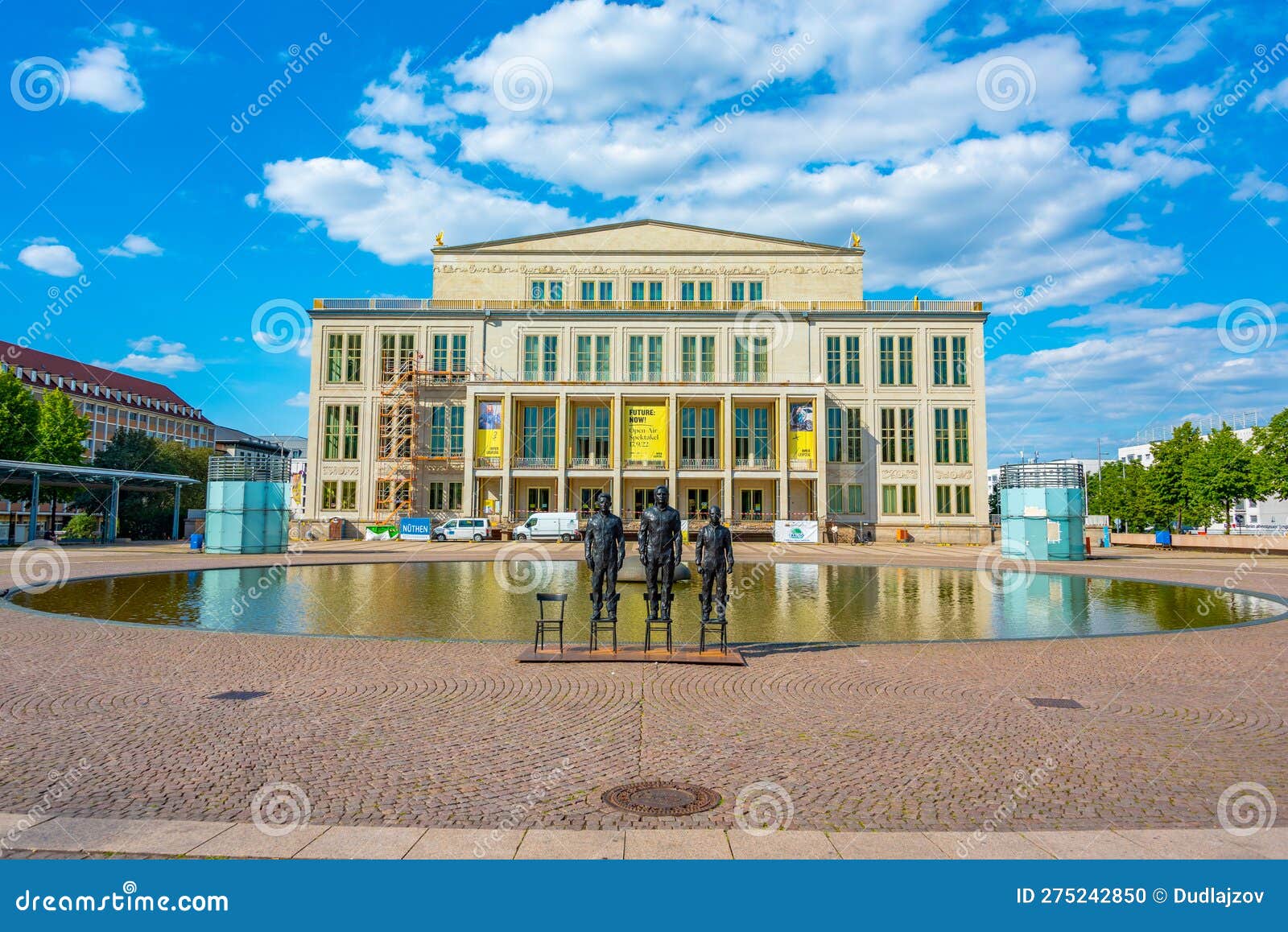 Leipzig, Germany, August 8, 2022: View of Opera of Leipzig, Germ ...
