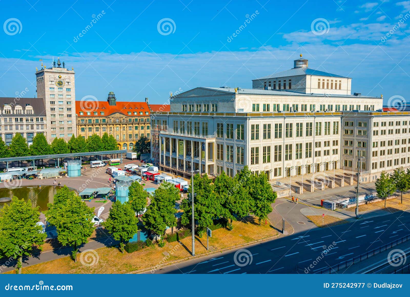 Leipzig, Germany, August 9, 2022: View of Opera of Leipzig, Germ ...