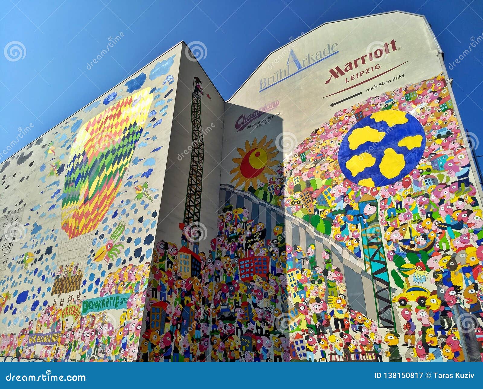 Leipzig / Germany - March 30 2018: Graffiti in Memory of the German ...