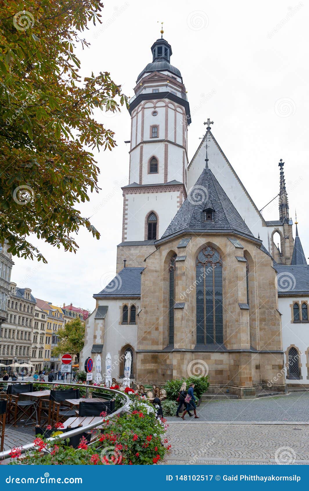 Exterior of St Thomas Church Thomaskirche, a Lutheran Church in Leipzig ...