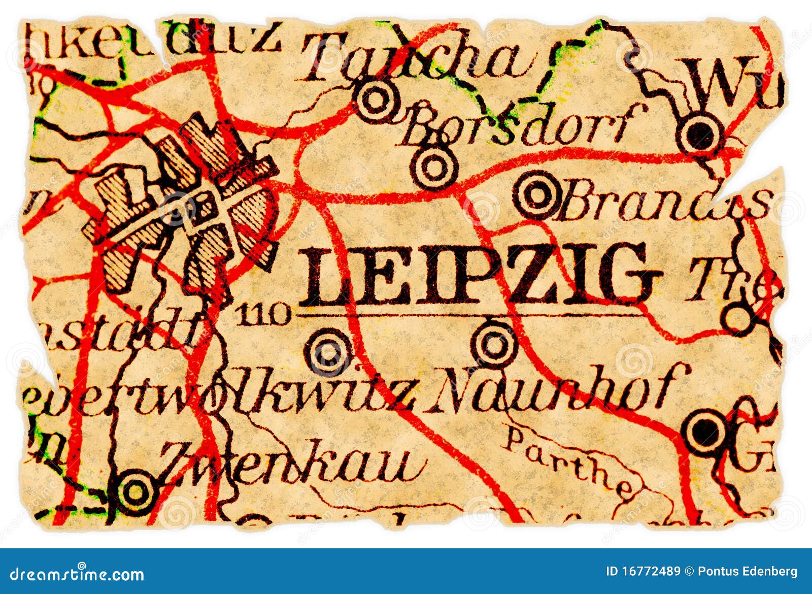 Leipzig old map stock image. Image of background, travel - 16772489