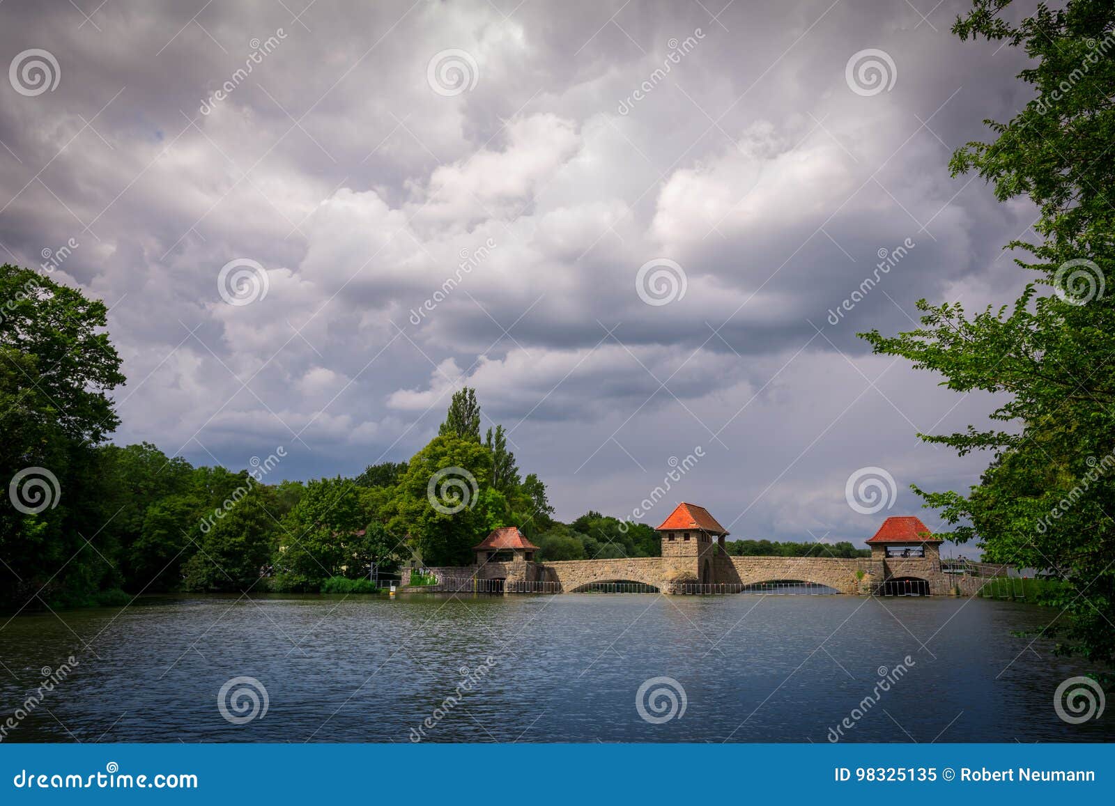 Leipzig Palmengarten-Wehr stock image. Image of europe - 98325135