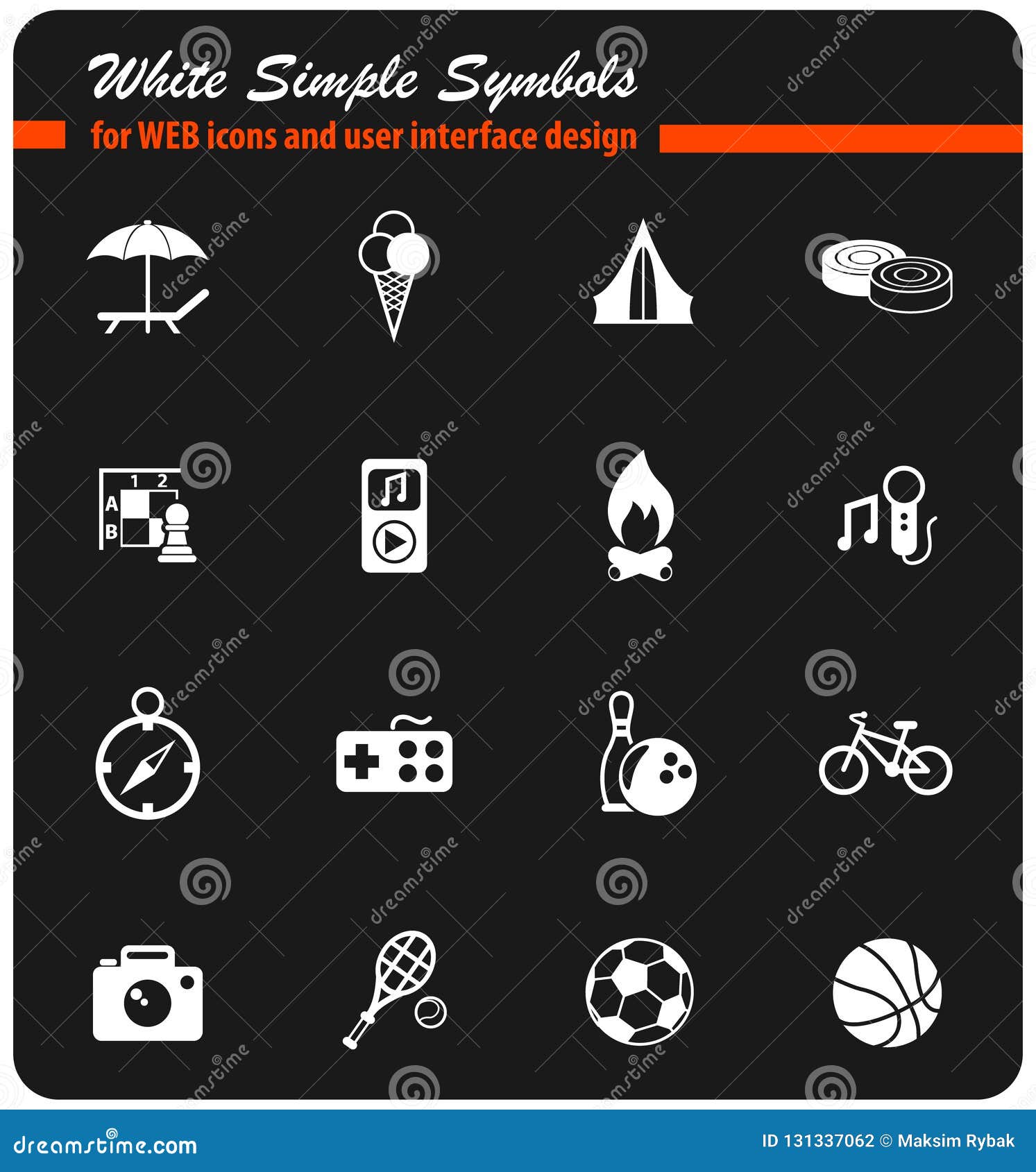Leisure icon set stock vector. Illustration of bowling - 131337062