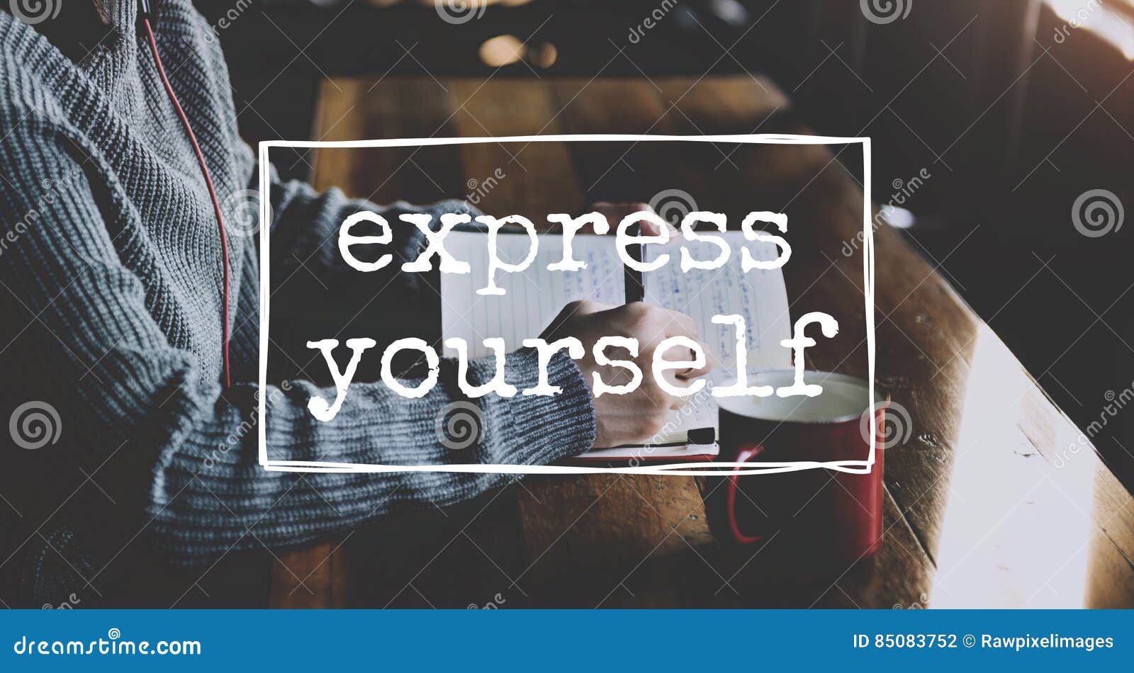 Leisure Journal Journalism Ideas Express Yourself Concept Stock Photo ...
