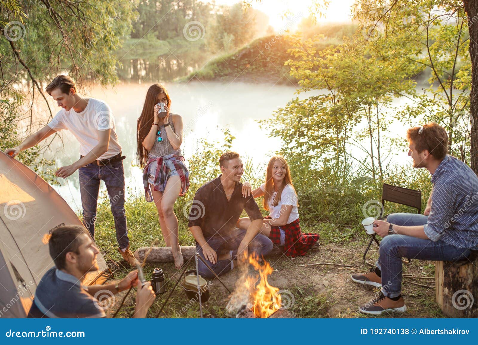 Leisure Time Activity in Landscape Stock Photo - Image of hill, happy ...