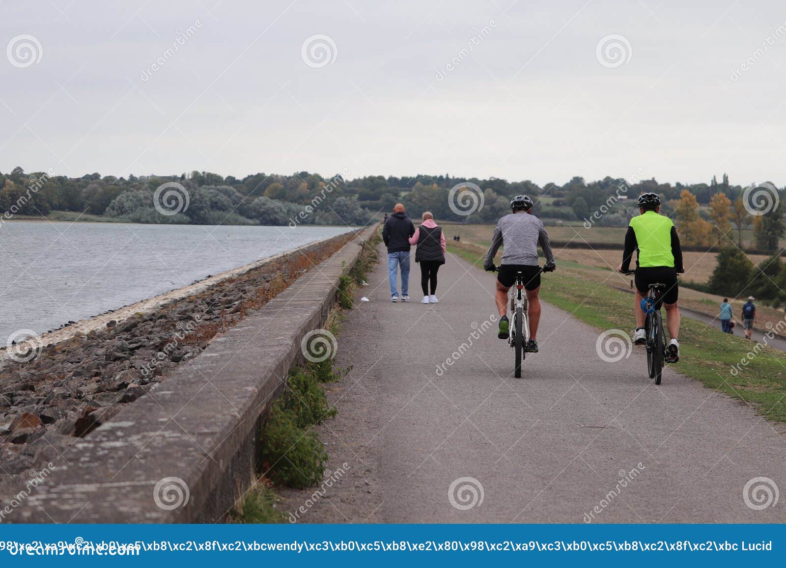 Leisure Walk and Cycling Along a Path . Editorial Photography - Image ...