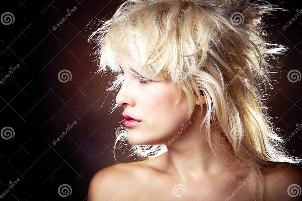 Leisurely hairstyle stock image. Image of style, beautiful - 17200693