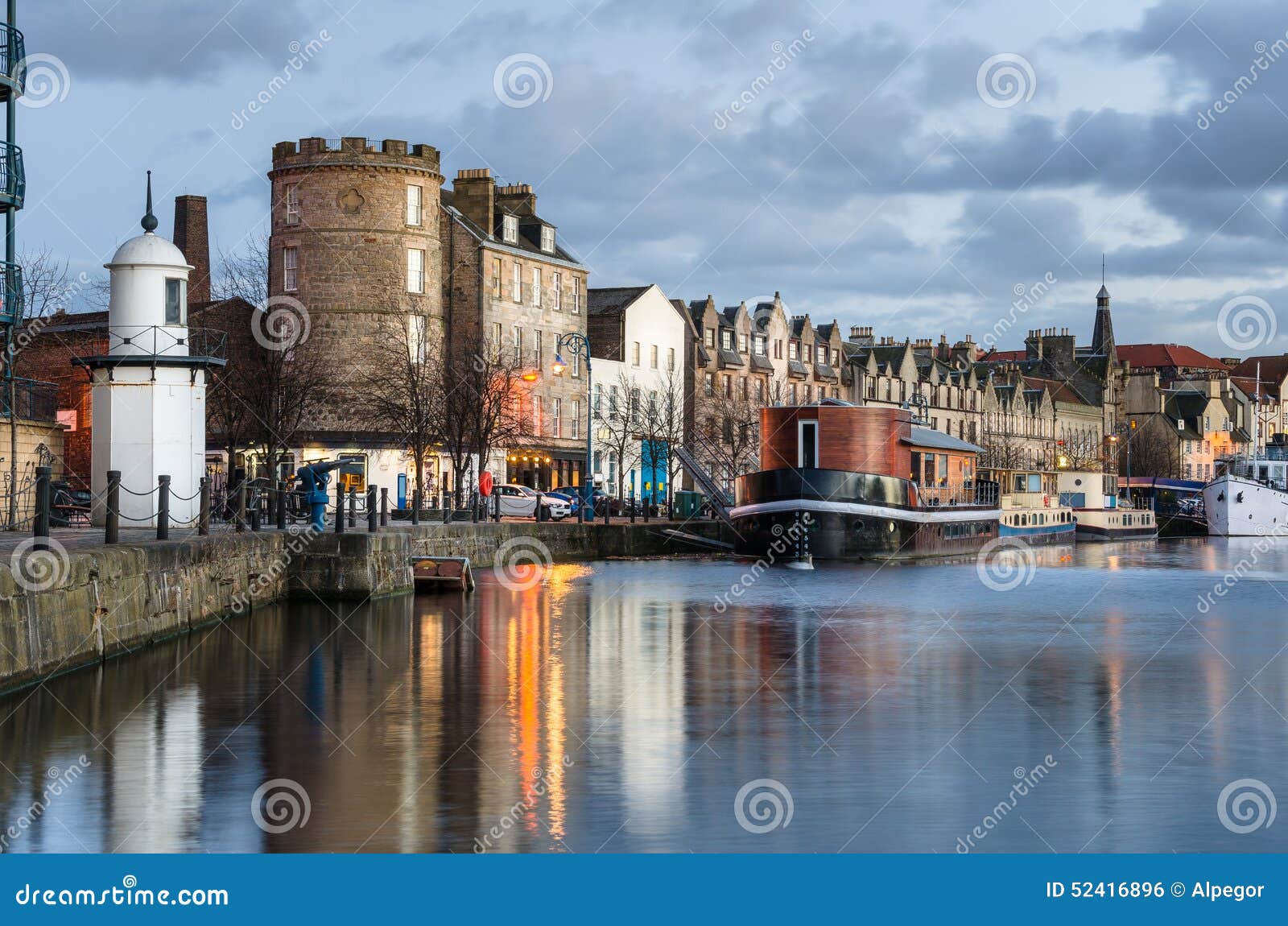 Leith Harbour at Dusk stock photo. Image of dusk, ship - 52416896