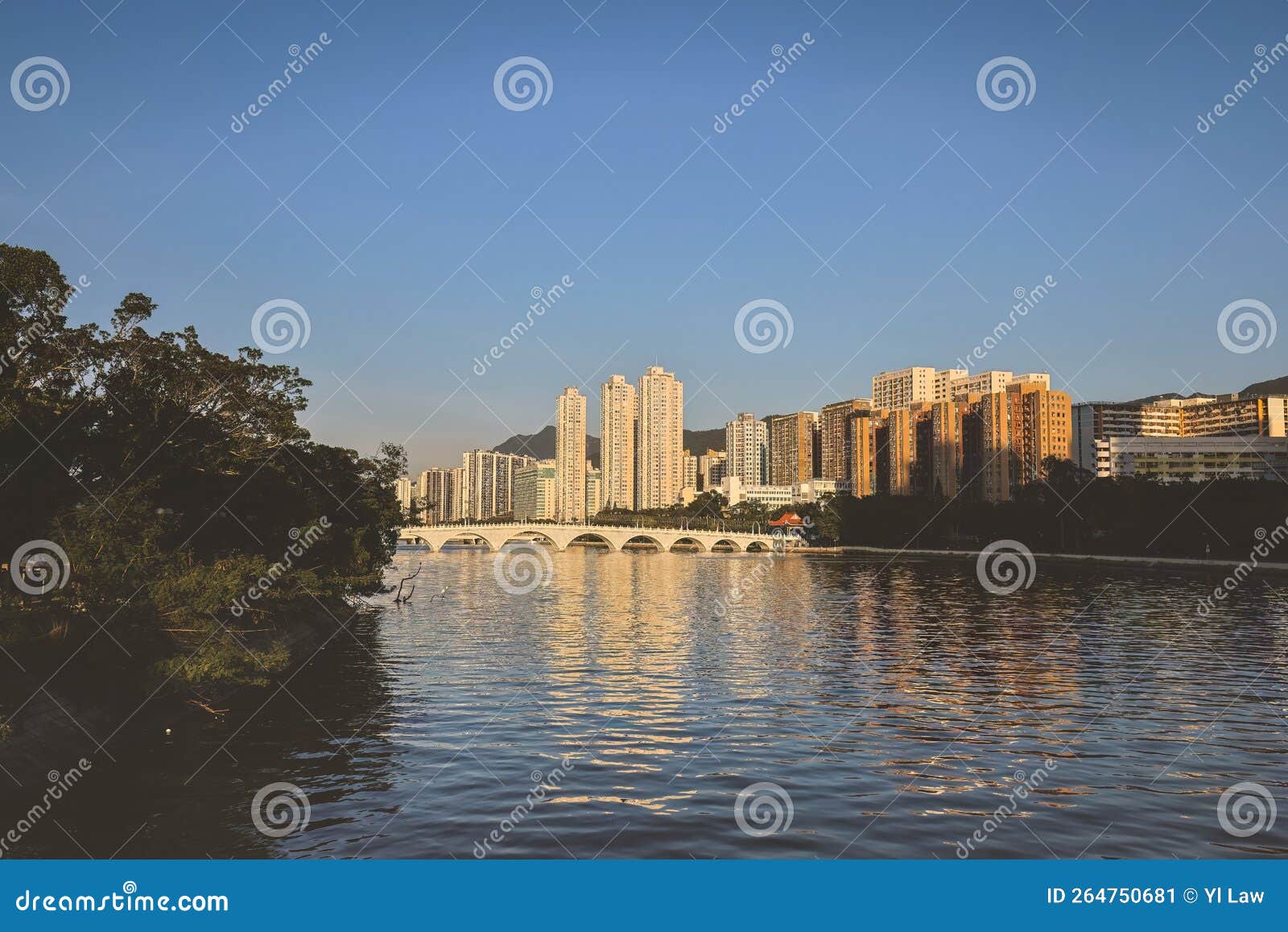 The Lek Yuen Bridge Around Shing Mun River 21 Dec 2022 Stock Image ...