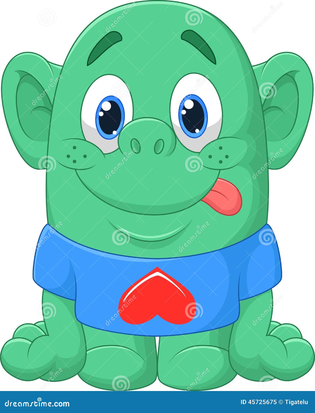 Lelijk beeldverhaalmonster vector illustratie. Illustration of demon ...