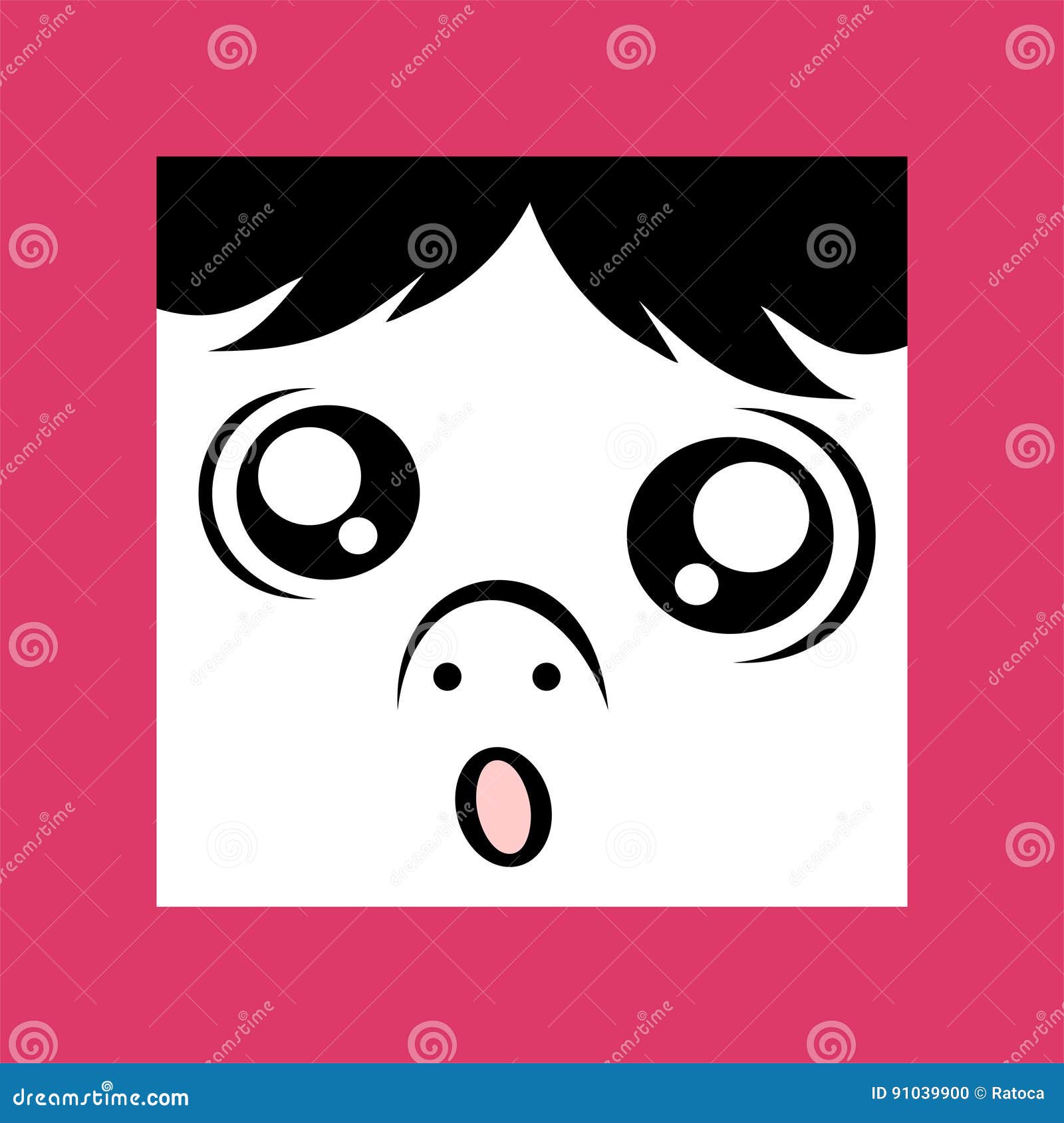 Lelijk Uitdrukkingspictogram Vector Illustratie - Illustration of ...