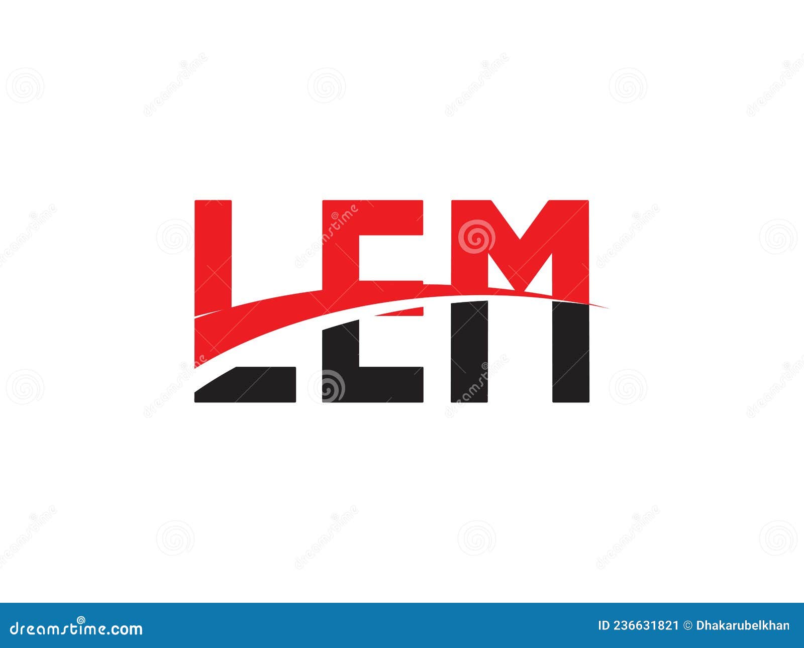 LEM Letter Initial Logo Design Stock Vector - Illustration of abstract ...