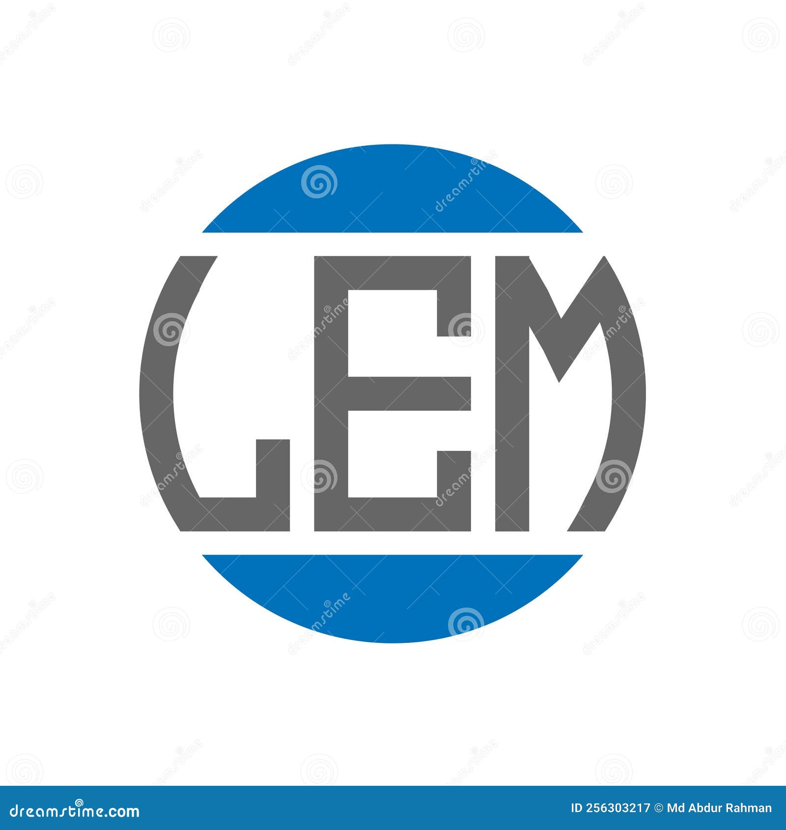 LEM Letter Logo Design On White Background. LEM Creative Initials ...