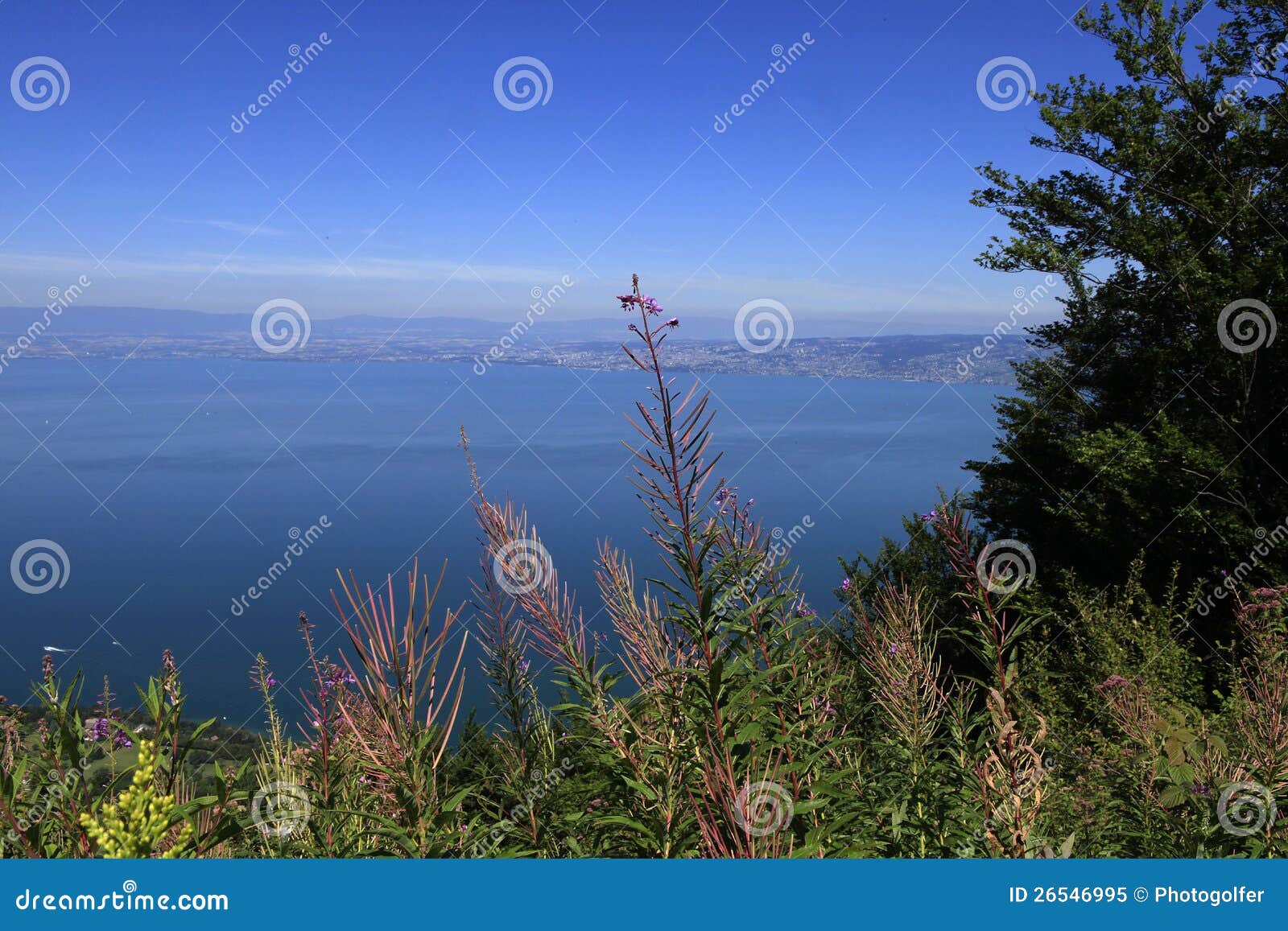 The Leman Lake, Evian, France Stock Image - Image of savoie, alpes ...