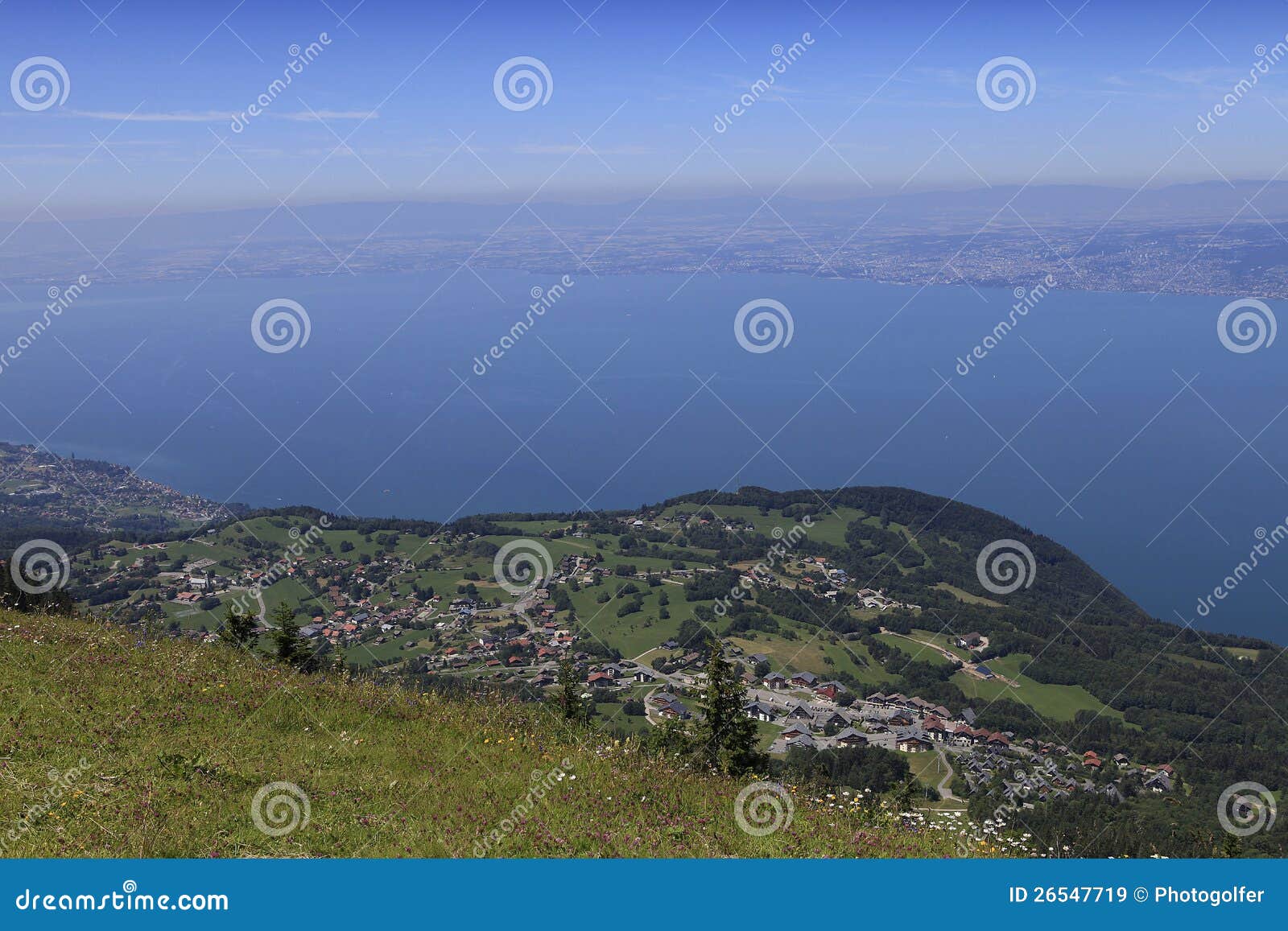 The Leman Lake, Evian, France Stock Image - Image of blue, hautesavoie ...