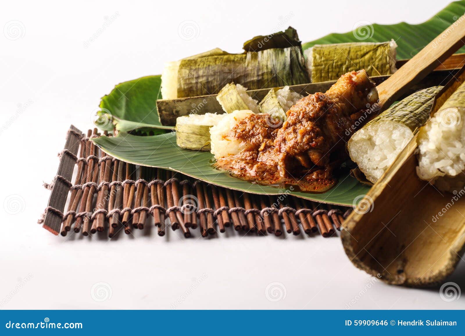 Lemang stock photo. Image of isolated, glutinous, east - 59909646