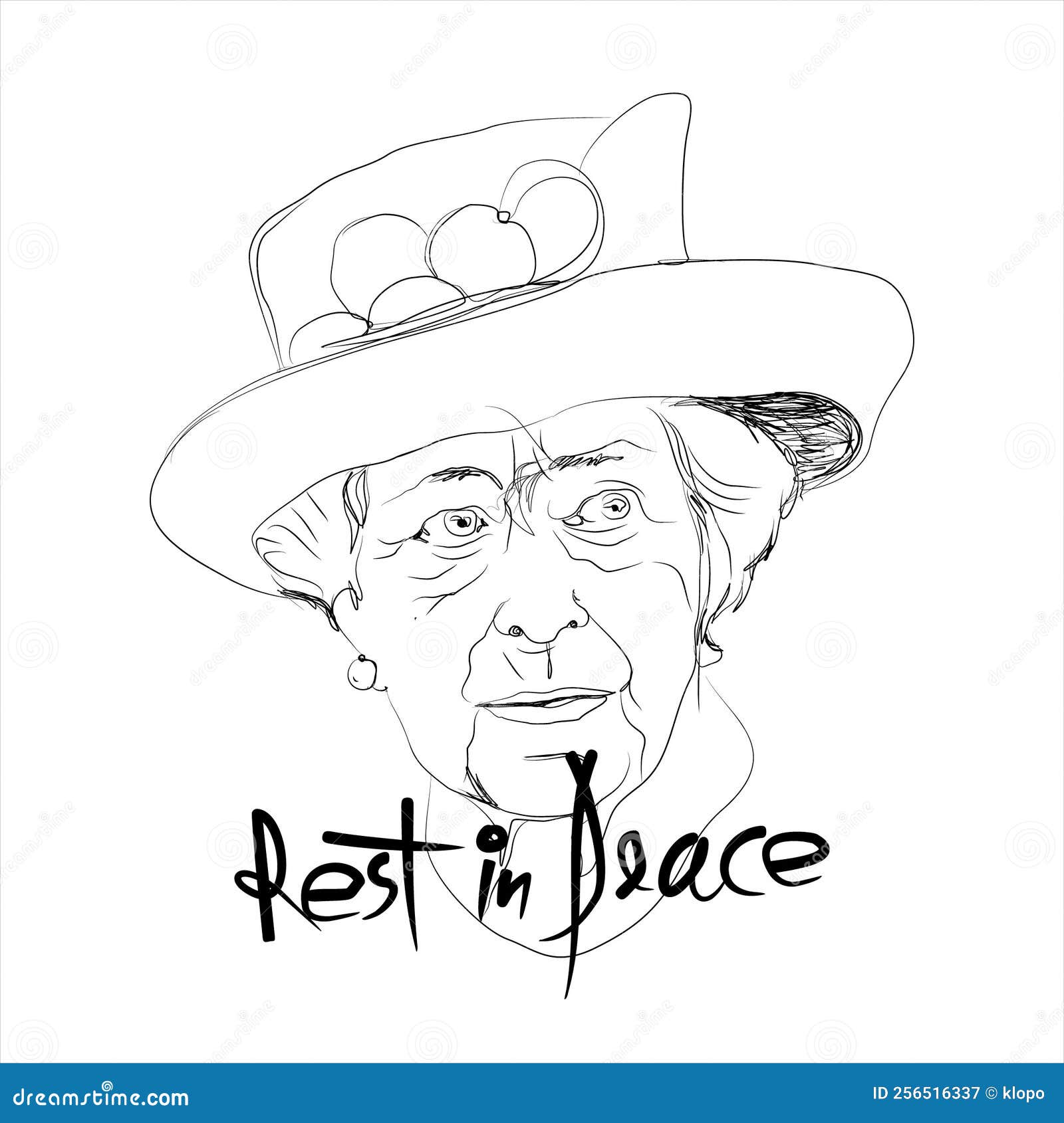 British Queen Elizabeth Hand Sketch, Rest in Peace Editorial ...