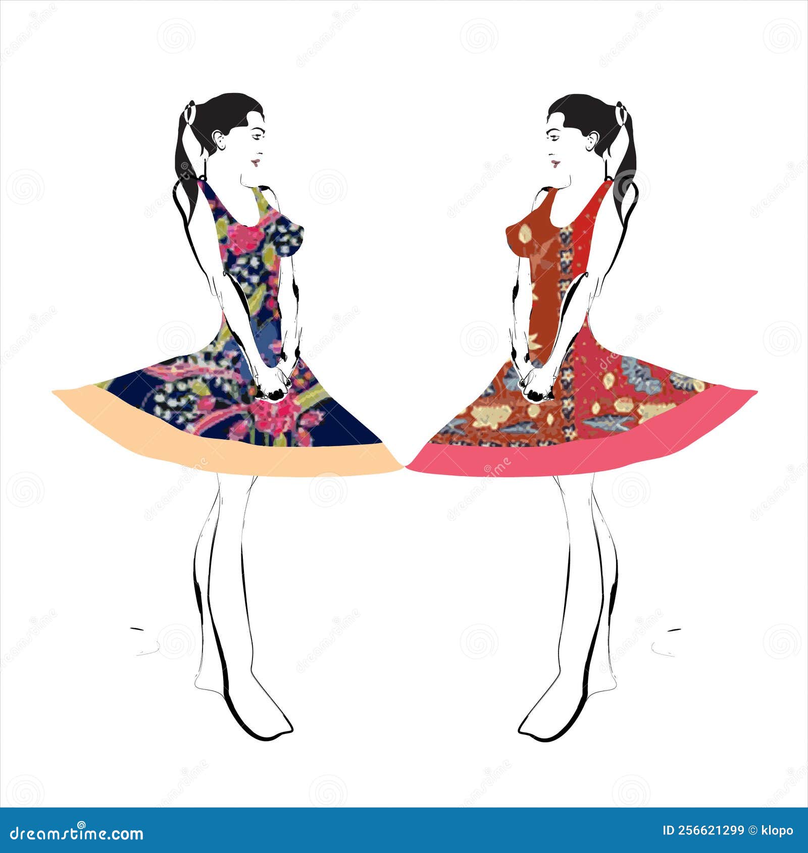 Motif Pekalongan Line Art Vector Illustration | CartoonDealer.com ...