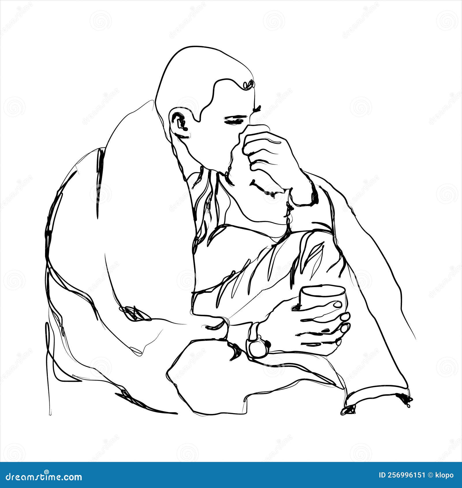 Hand Drawn Illustration of Cold Person Expression Stock Illustration ...