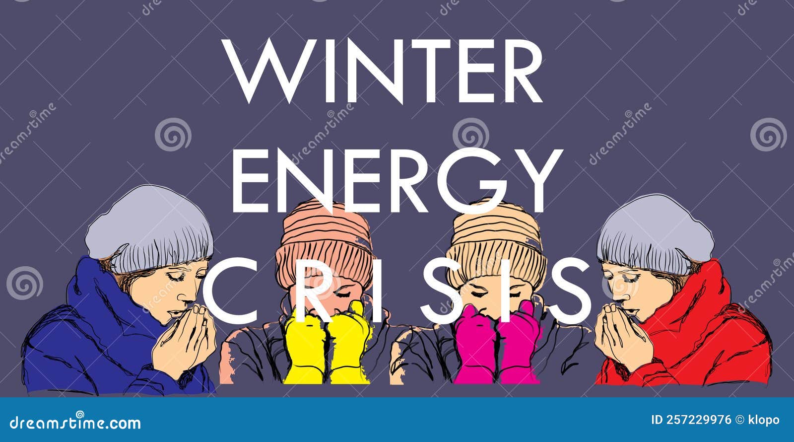 Hand Drawn Illustration of Cold People Expression Stock Illustration ...