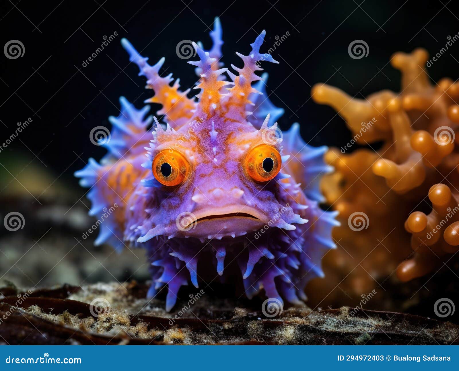 Lembeh Hispid Frogfish Made with Generative AI Illustration Stock ...