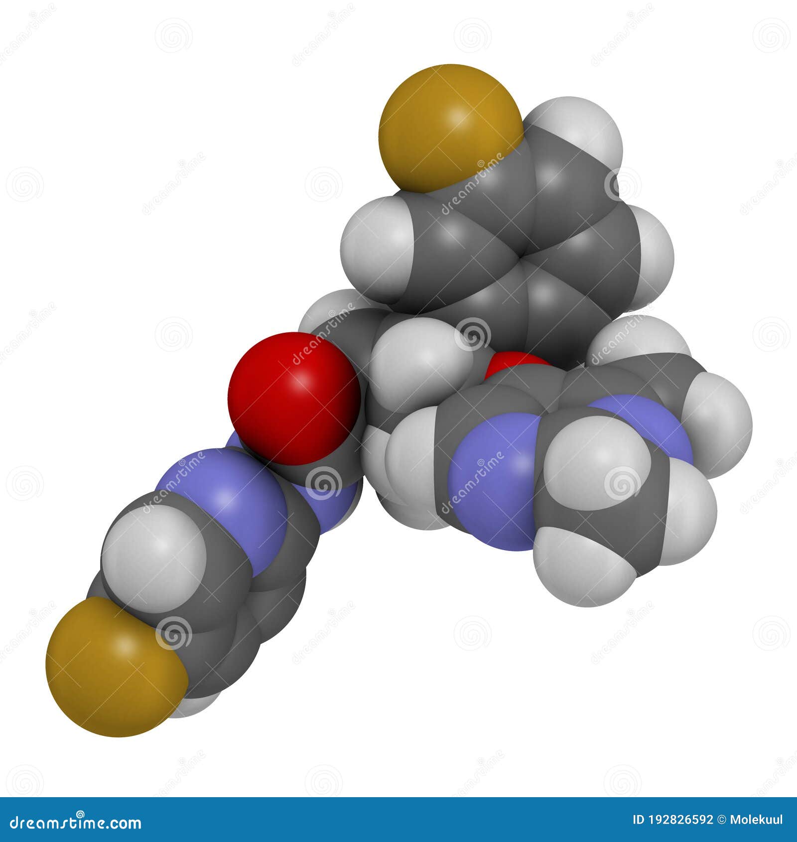 Lemborexant Insomnia Drug Molecule. 3D Rendering Stock Photo ...
