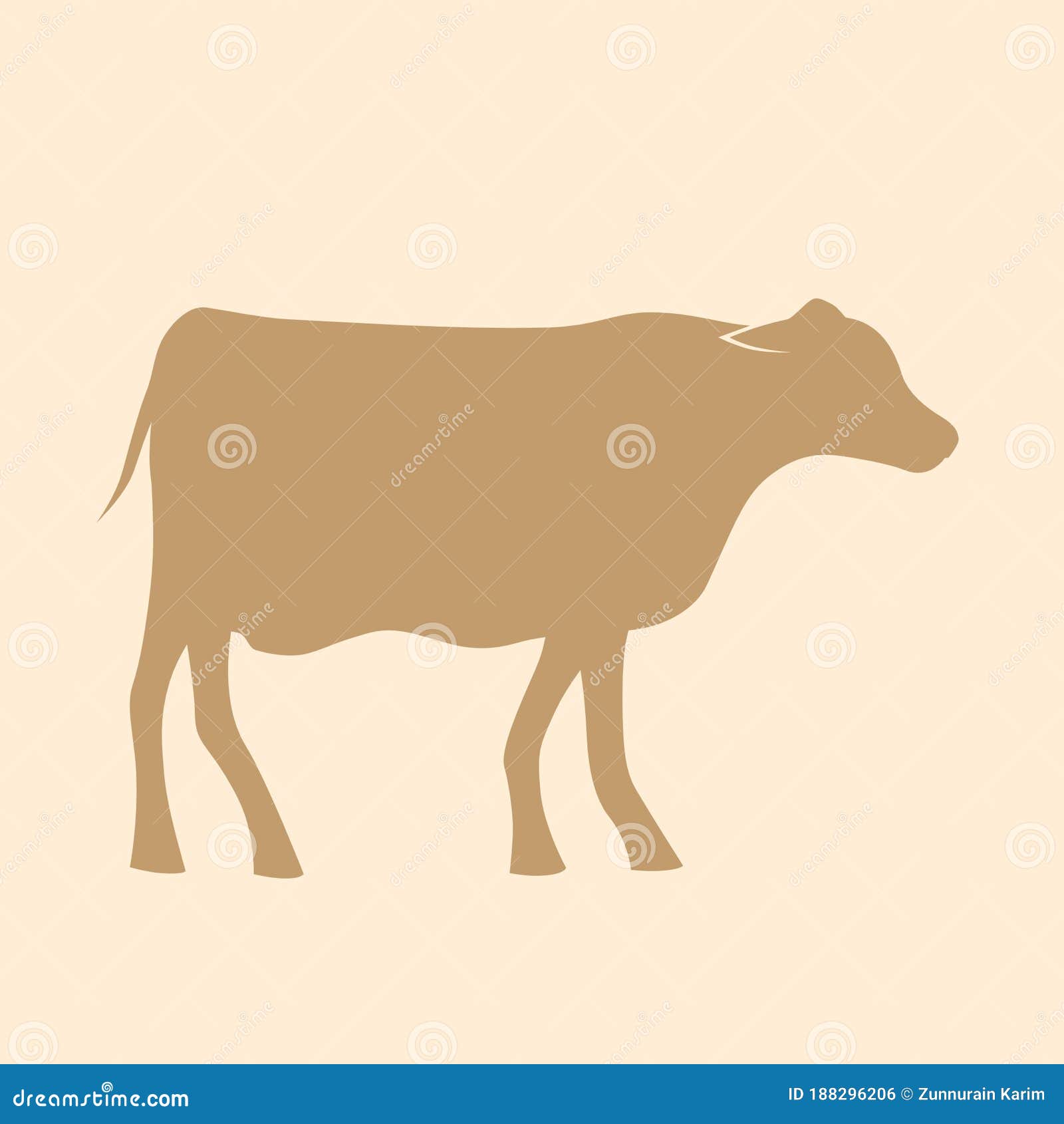 HD Vector of Cow or Cadle stock photo. Illustration of solid - 188296206