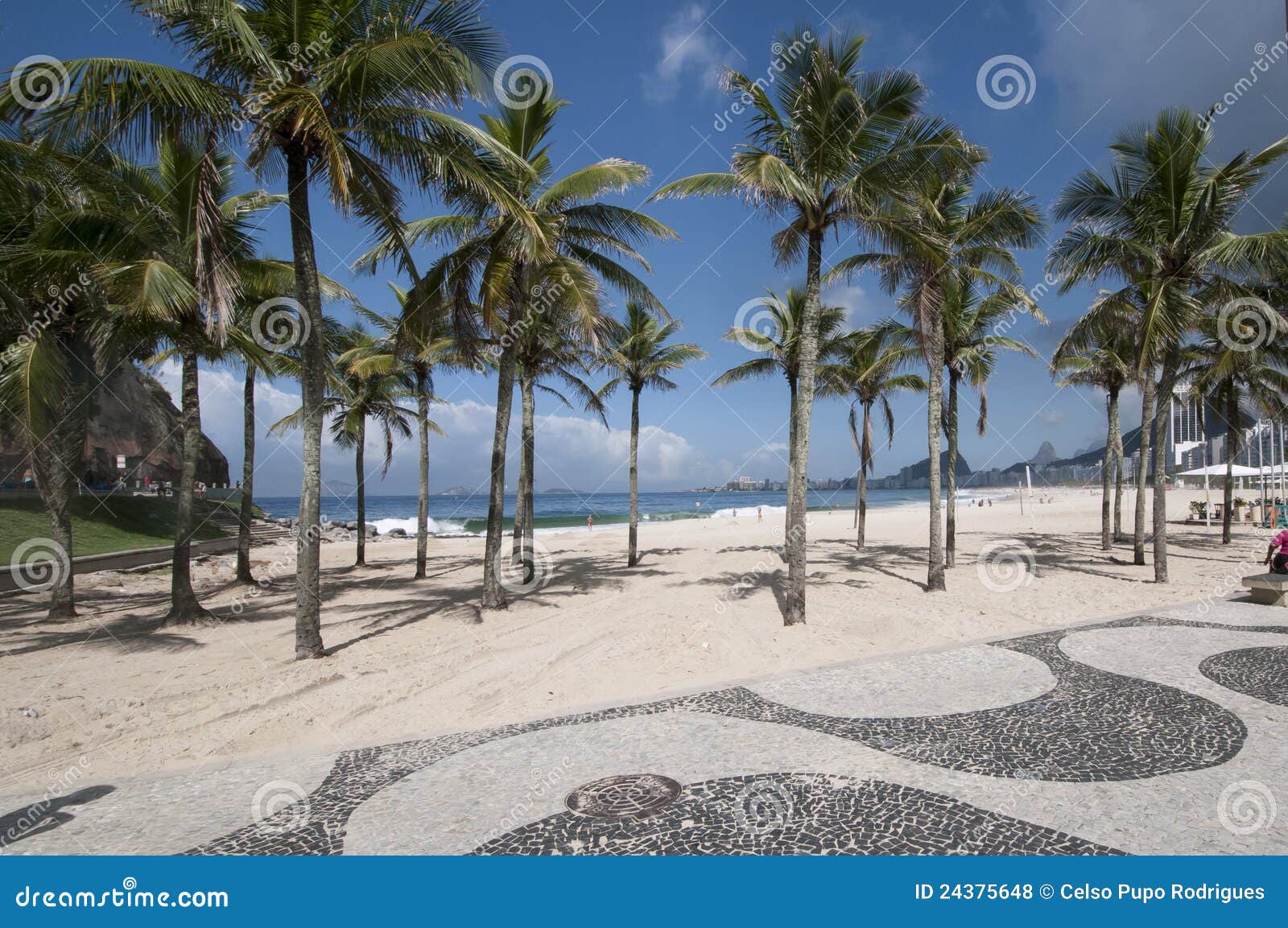 Leme beach stock photo. Image of vacation, recreation - 24375648