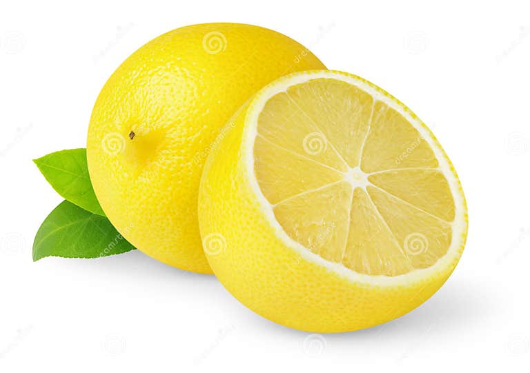 Isolated cut lemon stock image. Image of isolated, ripe - 17380151
