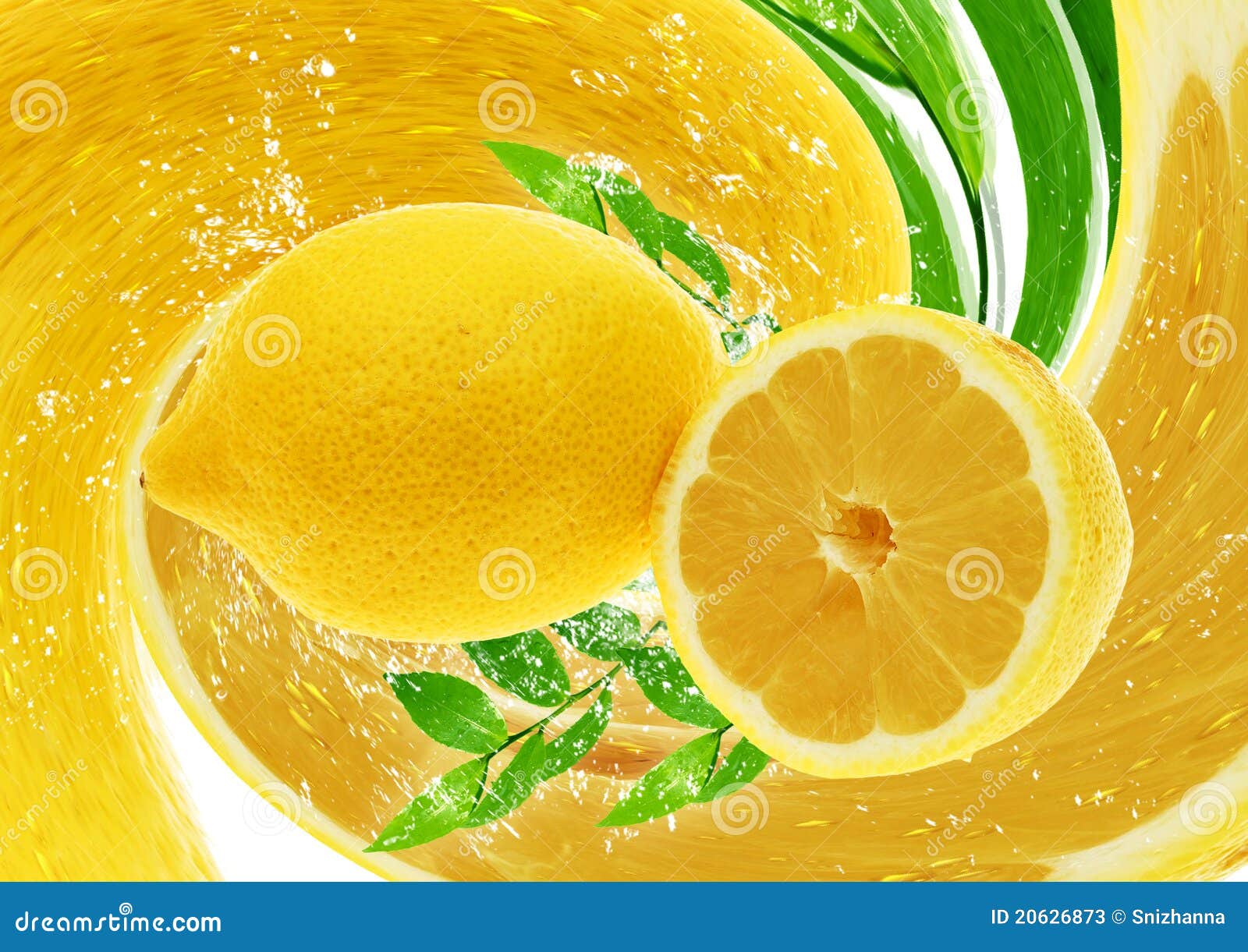 Lemon stock image. Image of green, fresh, citrus, slice - 20626873