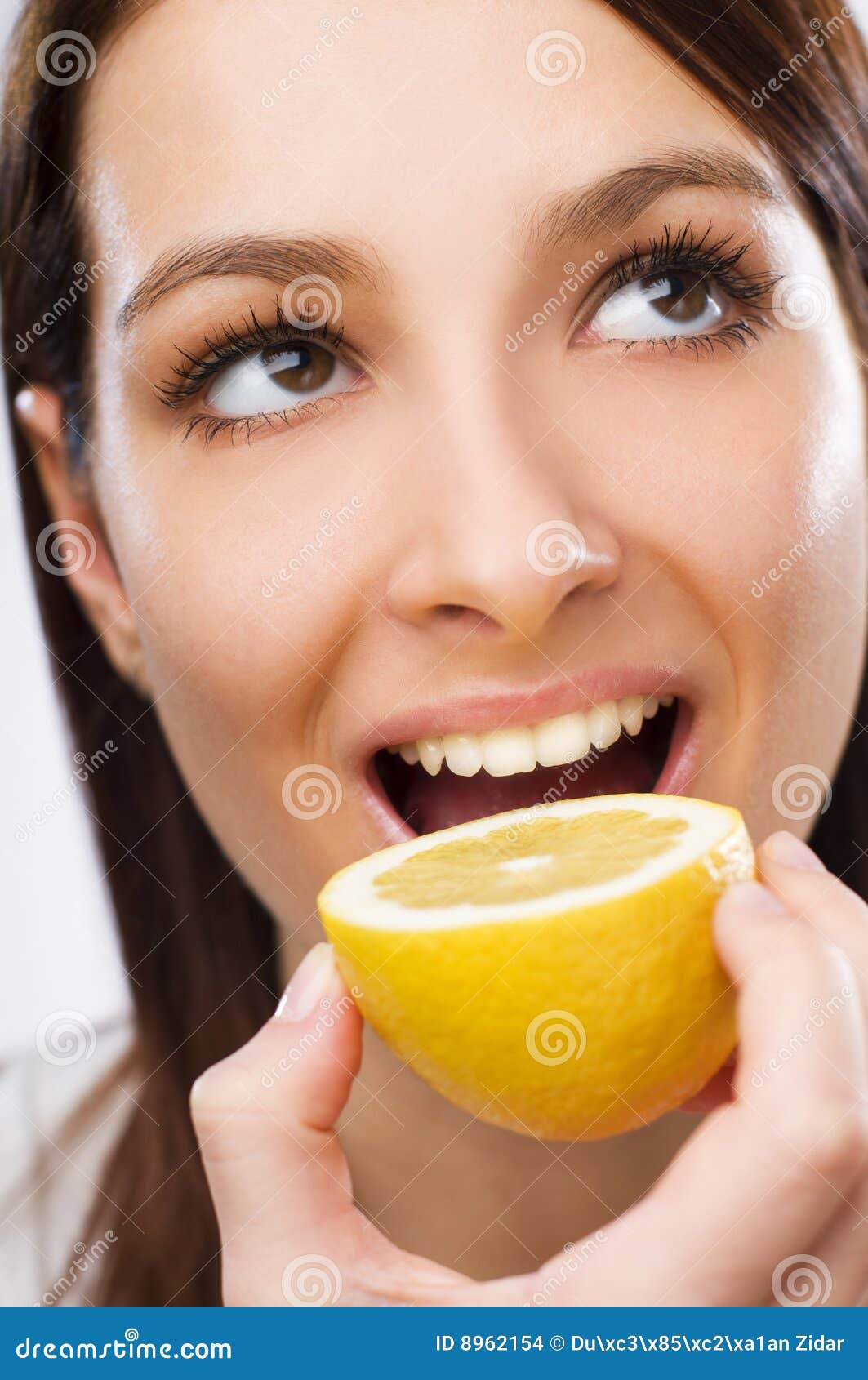 Lemon stock photo. Image of mouth, healthy, hold, grimace - 8962154