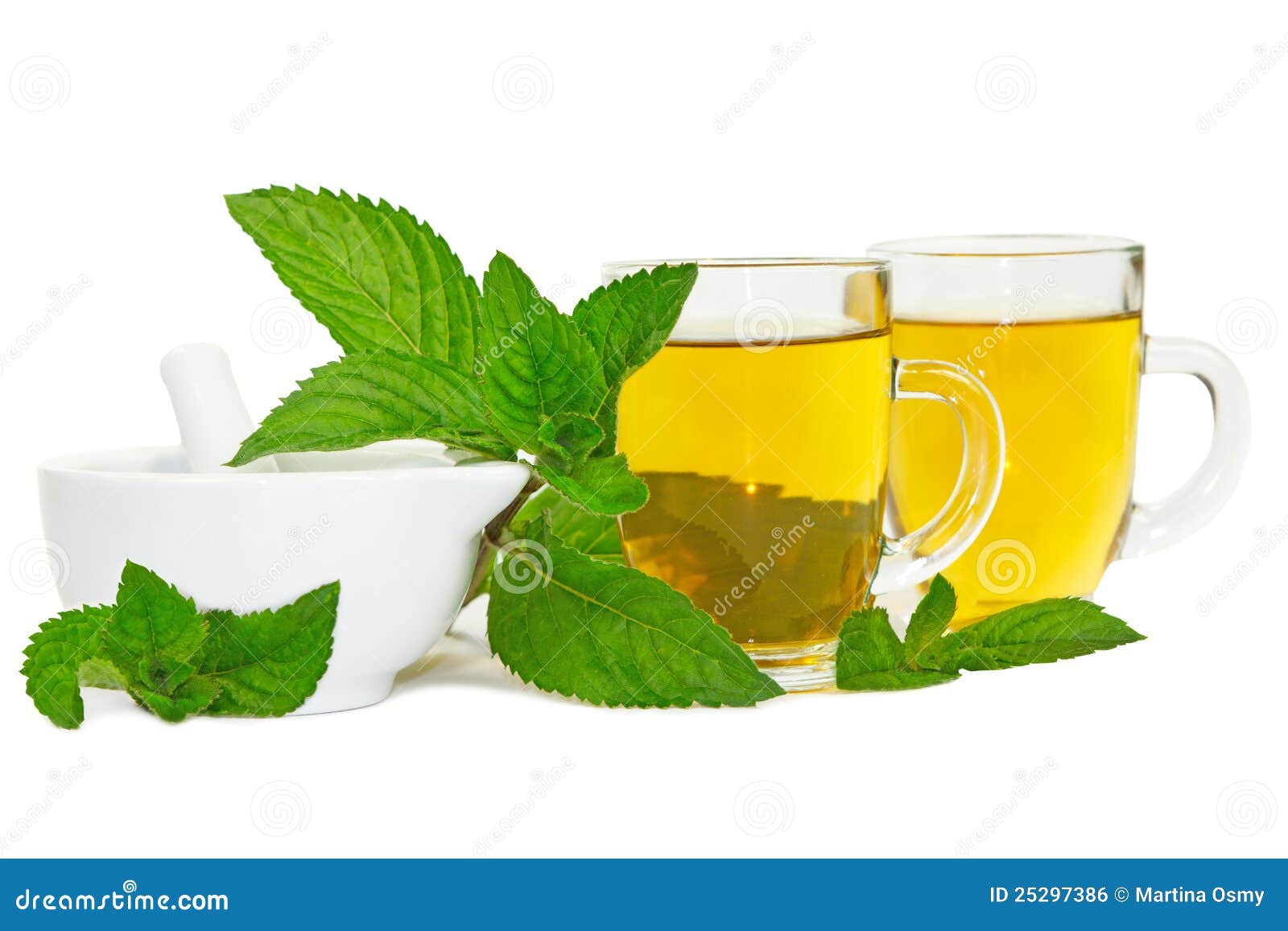 Lemon Balm or Mint Tisane or Tea Stock Photo - Image of medical, fresh ...