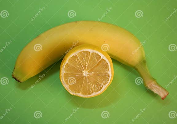 Lemon and banana stock image. Image of natural, fruits - 51414793