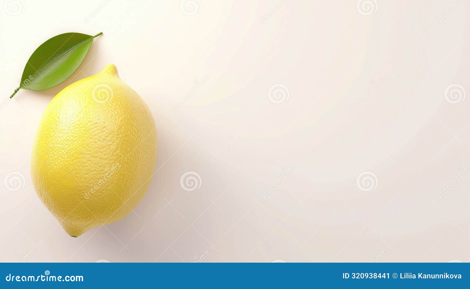 Lemon Banner Design with Copy Space, Lemon on White Background, Lemon ...