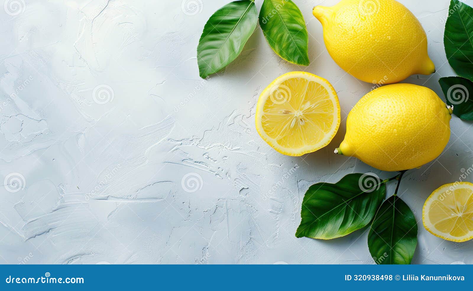 Lemon Banner Design with Copy Space, Lemon on White Background, Lemon ...