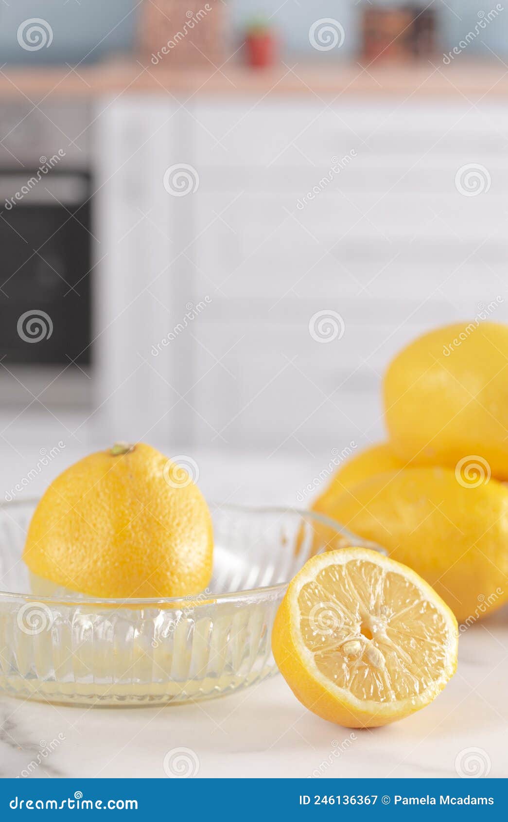 A Lemon Being Juiced on a Kitchen Counter Stock Image - Image of lemon ...
