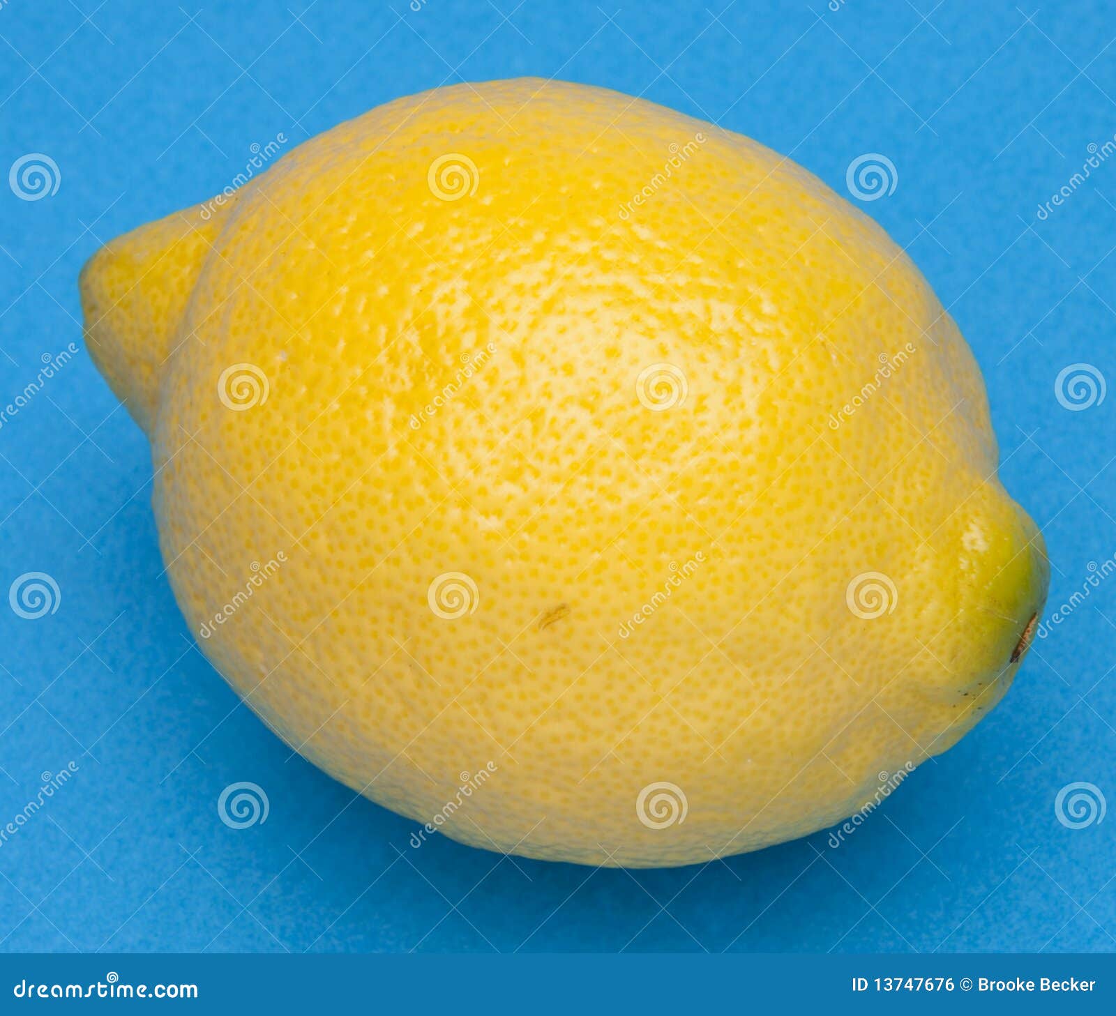 Lemon on Blue stock photo. Image of yellow, organic, snack - 13747676