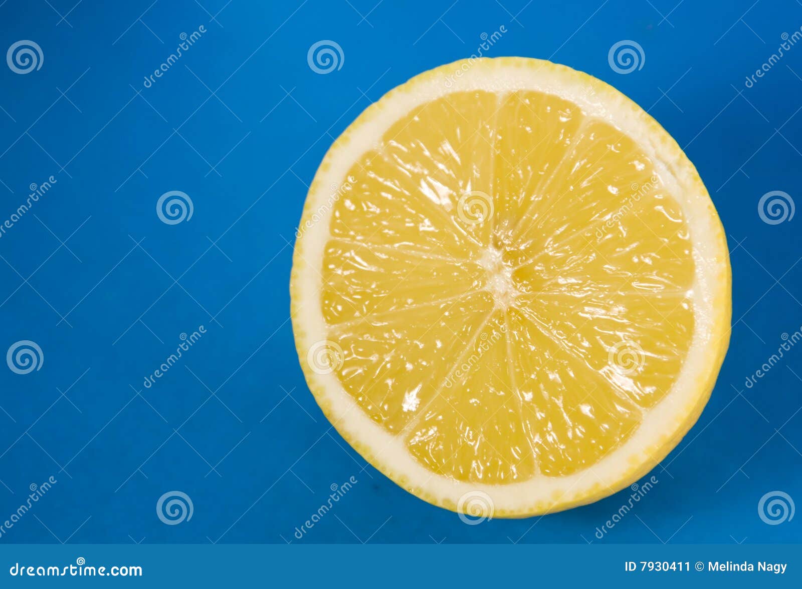 Lemon On Blue Background Picture. Image: 7930411