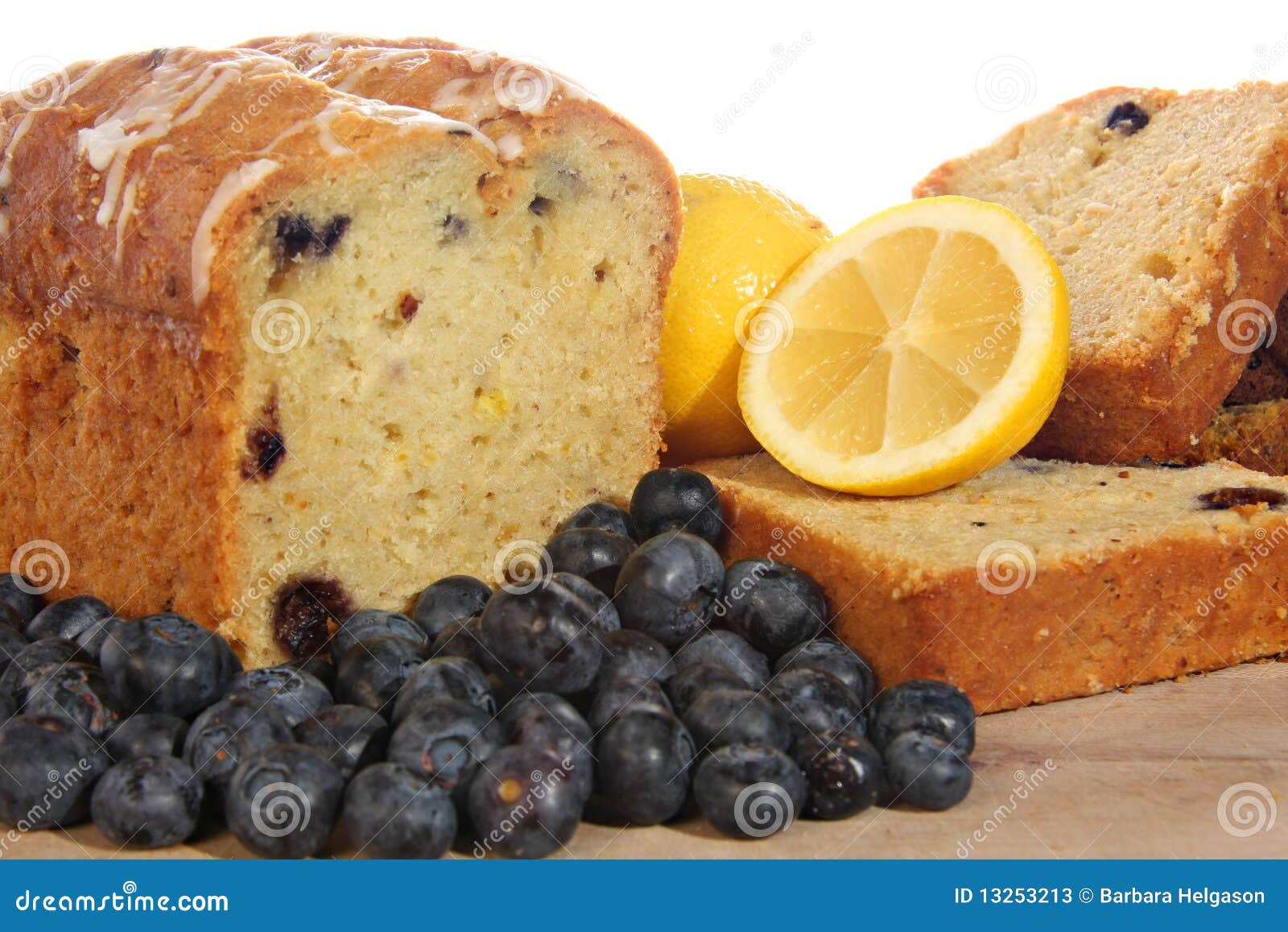 Lemon blueberry loaf stock image. Image of slice, lemon - 13253213