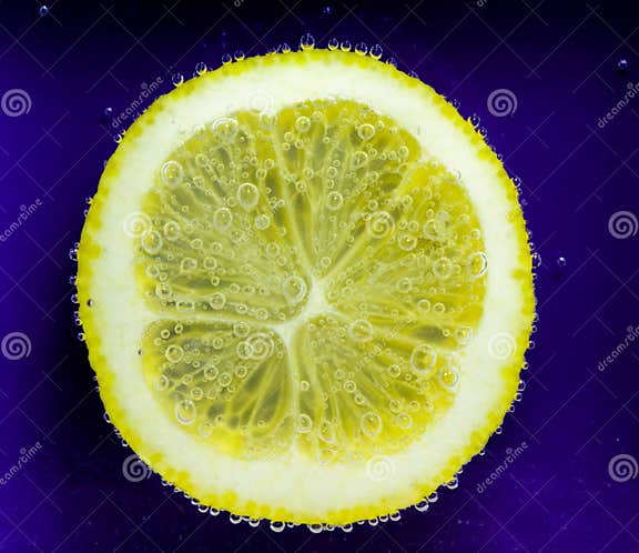 Lemon with bubbles stock photo. Image of flowing, bubble - 35010032