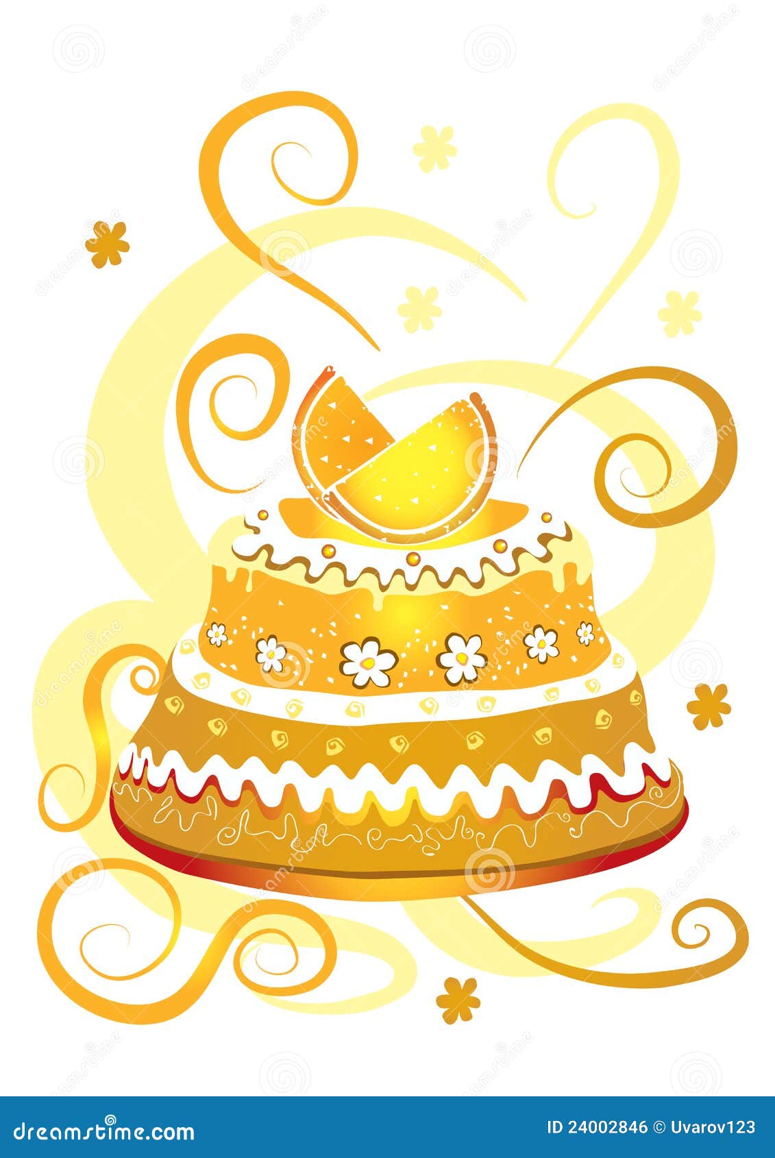 Lemon cake stock vector. Illustration of selection, birthday - 24002846