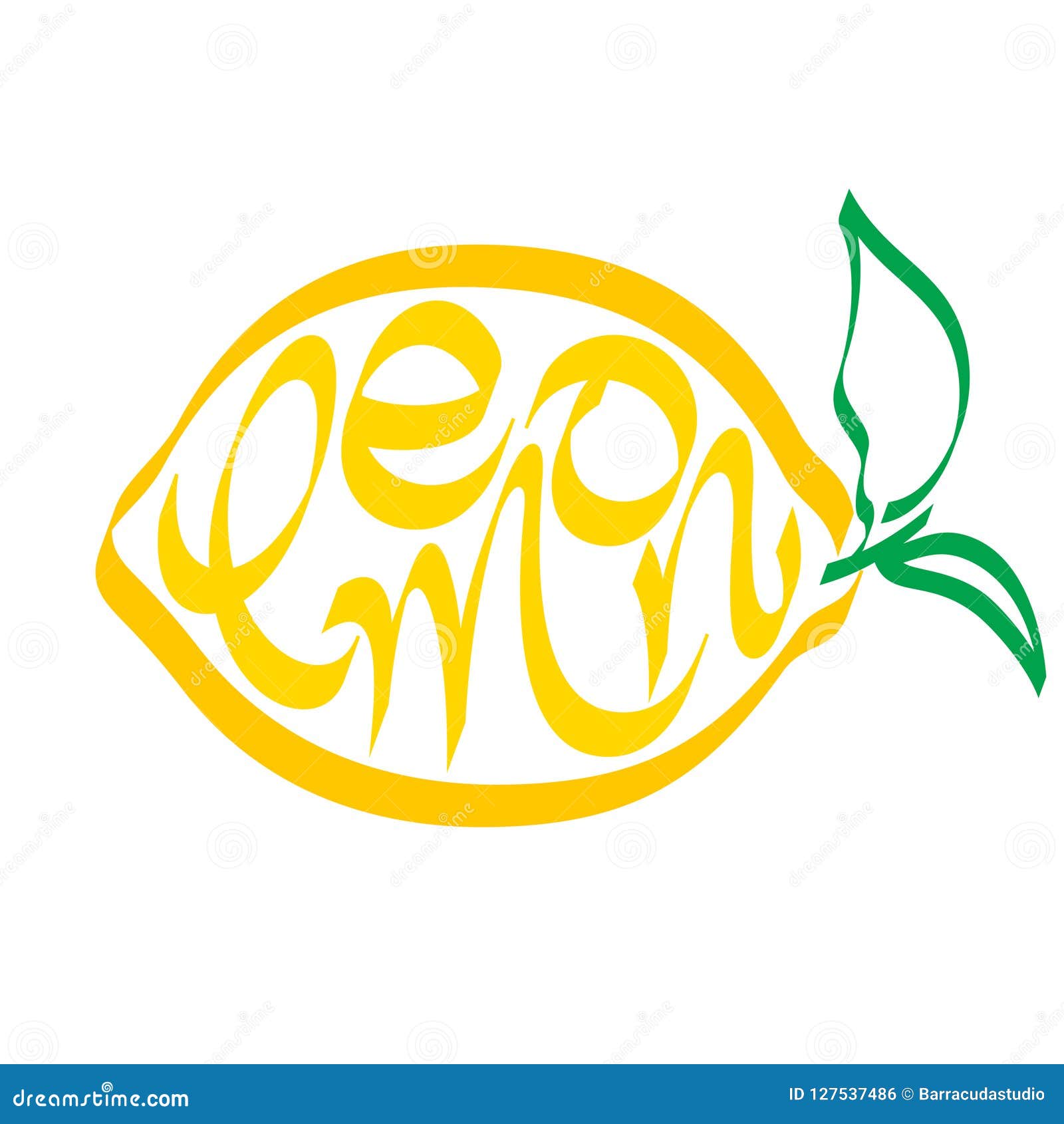 Lemon Calligraphy, Typography. Fruit Calligraphy. Stock Vector ...