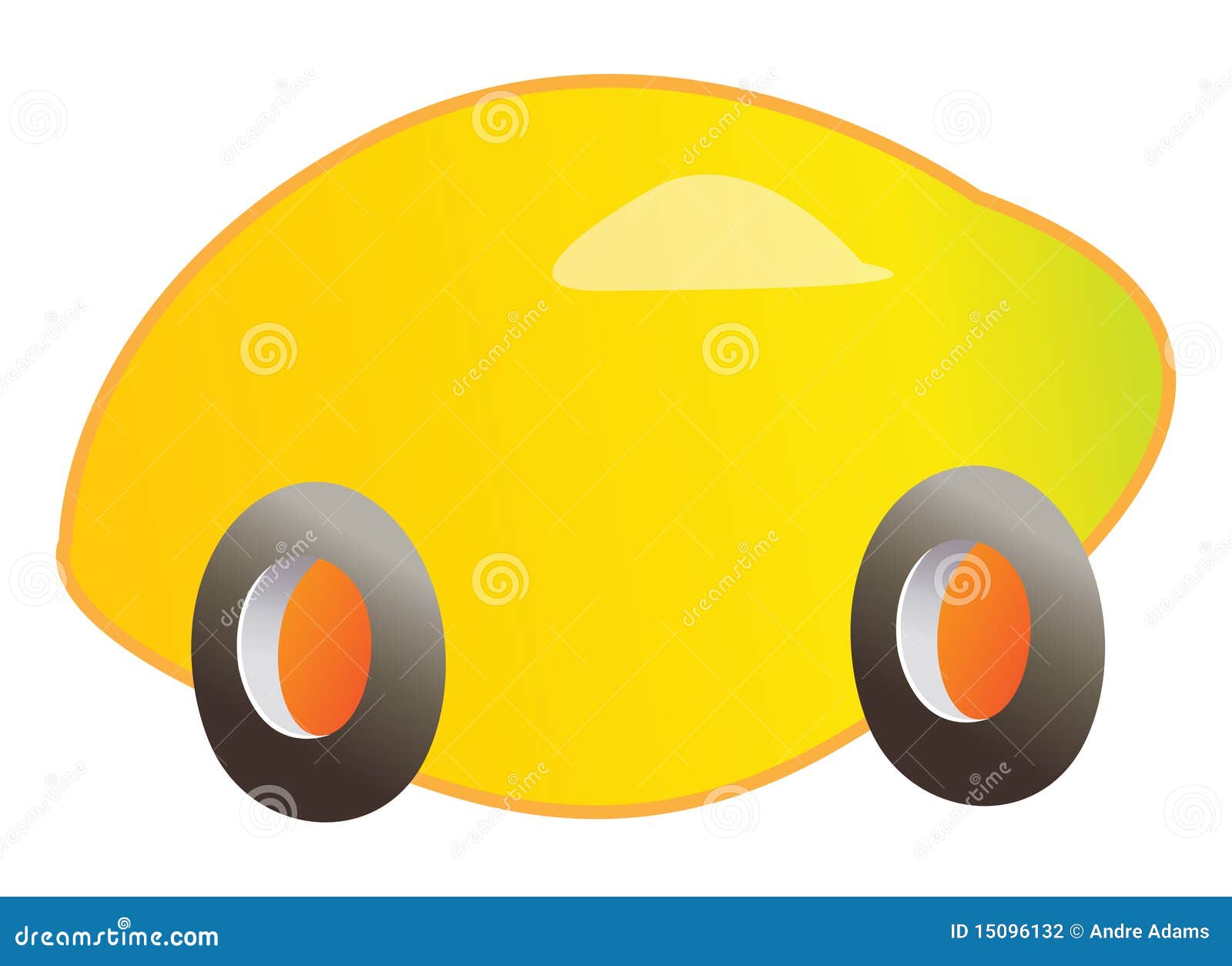 Lemon car stock vector. Illustration of junkyard, junk - 15096132