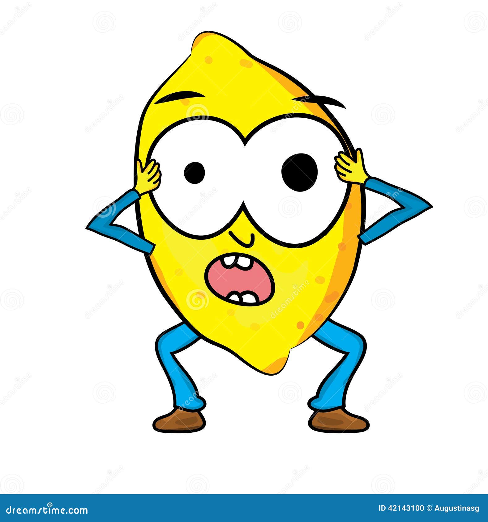 Lemon cartoon character stock illustration. Illustration of apple ...